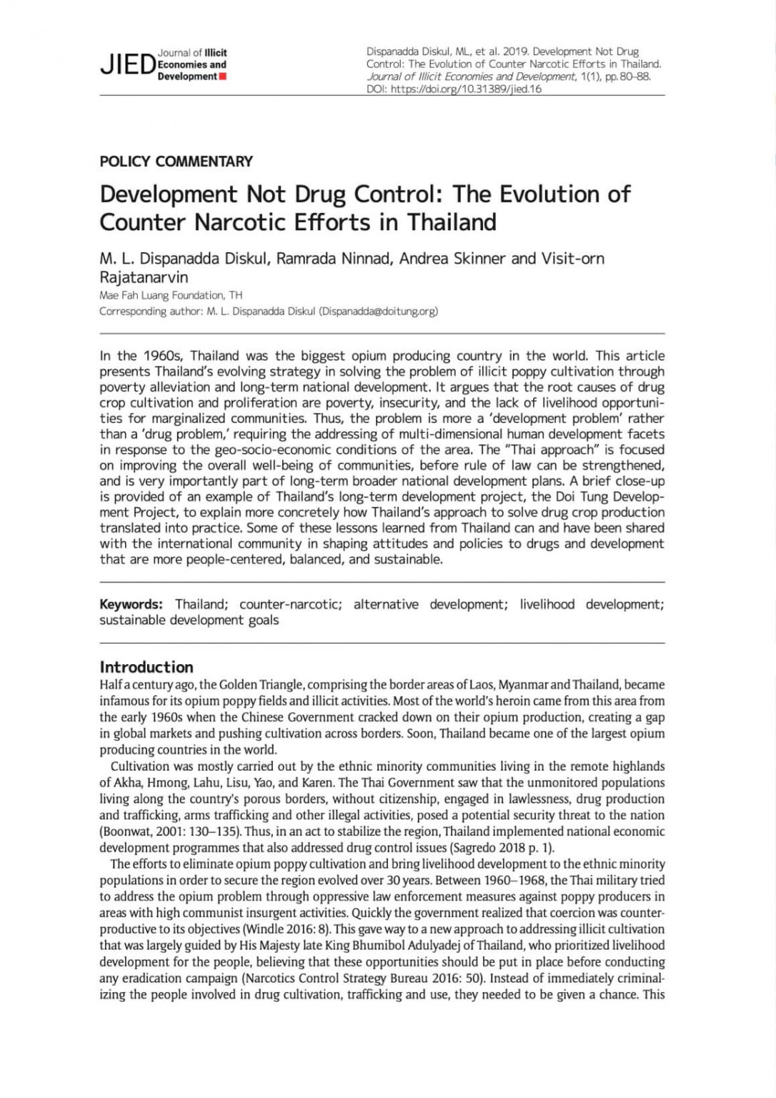 JIED: Development Not Drug Control: The Evolution of Counter Narcotic ...